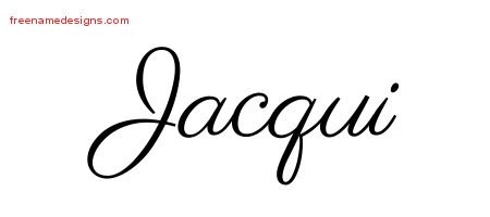 Classic Name Tattoo Designs Jacqui Graphic Download - Free Name Designs