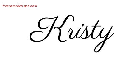 Classic Name Tattoo Designs Kristy Graphic Download - Free Name Designs