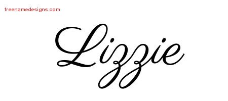Classic Name Tattoo Designs Lizzie Graphic Download - Free Name Designs