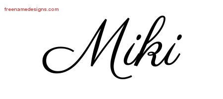 Classic Name Tattoo Designs Miki Graphic Download - Free Name Designs