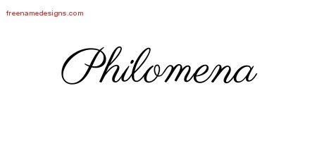 Classic Name Tattoo Designs Philomena Graphic Download - Free Name Designs