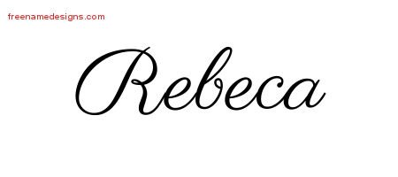 Classic Name Tattoo Designs Rebeca Graphic Download - Free Name Designs
