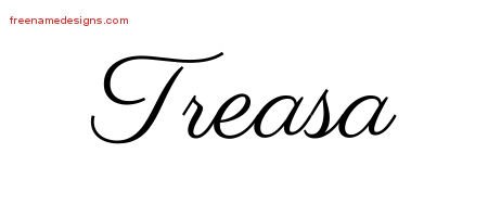 Classic Name Tattoo Designs Treasa Graphic Download - Free Name Designs