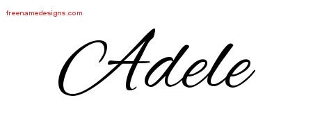 Cursive Name Tattoo Designs Adele Download Free - Free Name Designs