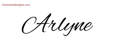 Cursive Name Tattoo Designs Arlyne Download Free - Free Name Designs