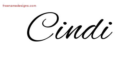 Cursive Name Tattoo Designs Cindi Download Free - Free Name Designs