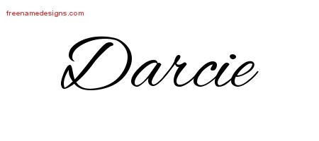 Cursive Name Tattoo Designs Darcie Download Free - Free Name Designs