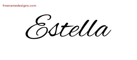 Cursive Name Tattoo Designs Estella Download Free - Free Name Designs
