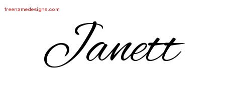 Cursive Name Tattoo Designs Janett Download Free - Free Name Designs