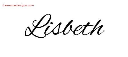 Cursive Name Tattoo Designs Lisbeth Download Free - Free Name Designs