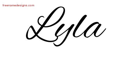 Cursive Name Tattoo Designs Lyla Download Free - Free Name Designs