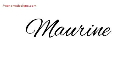 Cursive Name Tattoo Designs Maurine Download Free - Free Name Designs