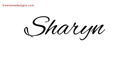 Cursive Name Tattoo Designs Sharyn Download Free - Free Name Designs