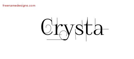 Decorated Name Tattoo Designs Crysta Free - Free Name Designs