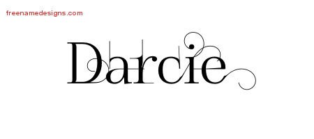 Decorated Name Tattoo Designs Darcie Free - Free Name Designs