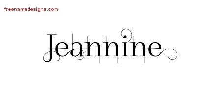 Decorated Name Tattoo Designs Jeannine Free - Free Name Designs