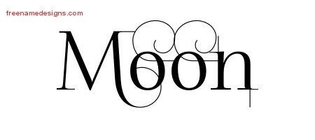 Decorated Name Tattoo Designs Moon Free - Free Name Designs