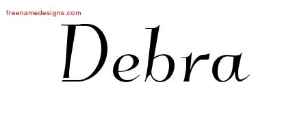 Elegant Name Tattoo Designs Debra Free Graphic - Free Name Designs