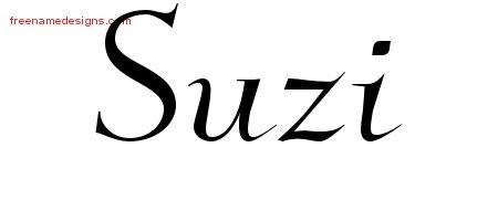 Elegant Name Tattoo Designs Suzi Free Graphic - Free Name Designs
