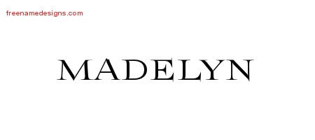 Flourishes Name Tattoo Designs Madelyn Printable - Free Name Designs