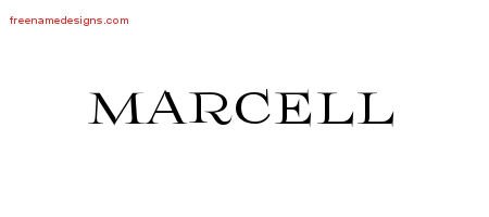 Flourishes Name Tattoo Designs Marcell Printable - Free Name Designs
