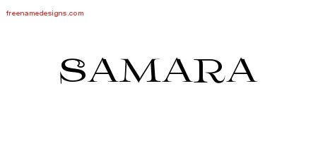 Flourishes Name Tattoo Designs Samara Printable - Free Name Designs