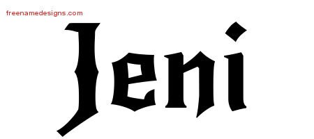Gothic Name Tattoo Designs Jeni Free Graphic - Free Name Designs