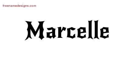 Gothic Name Tattoo Designs Marcelle Free Graphic - Free Name Designs
