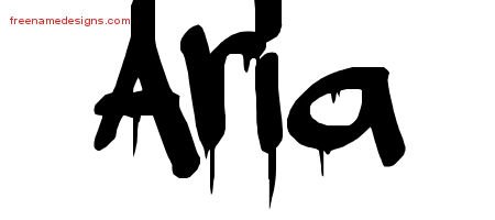Graffiti Name Tattoo Designs Aria Free Lettering - Free Name Designs