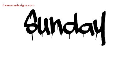 Graffiti Name Tattoo Designs Sunday Free Lettering - Free Name Designs