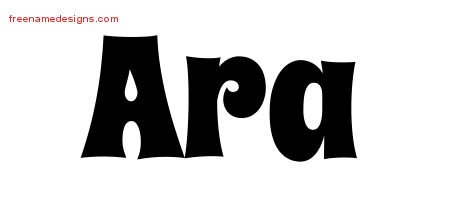 Groovy Name Tattoo Designs Ara Free Lettering - Free Name Designs