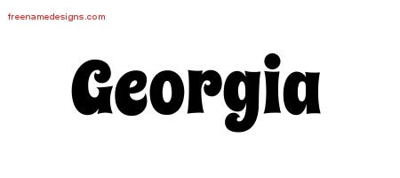 Groovy Name Tattoo Designs Georgia Free Lettering - Free Name Designs
