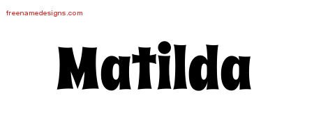 Groovy Name Tattoo Designs Matilda Free Lettering - Free Name Designs