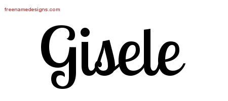 Handwritten Name Tattoo Designs Gisele Free Download - Free Name Designs
