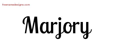 Handwritten Name Tattoo Designs Marjory Free Download - Free Name Designs