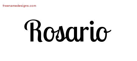 Handwritten Name Tattoo Designs Rosario Free Download - Free Name Designs