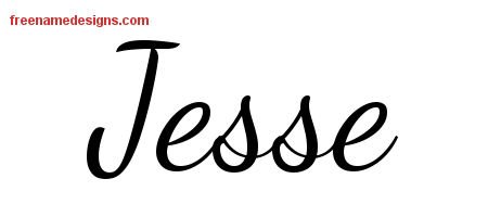Lively Script Name Tattoo Designs Jesse Free Printout - Free Name Designs