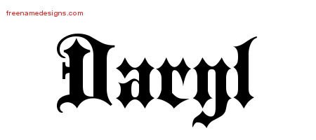 Old English Name Tattoo Designs Daryl Free - Free Name Designs