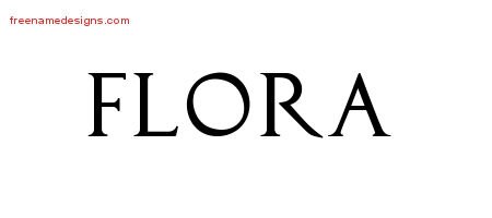 Regal Victorian Name Tattoo Designs Flora Graphic Download - Free Name ...
