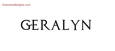 Regal Victorian Name Tattoo Designs Geralyn Graphic Download - Free ...