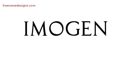 Regal Victorian Name Tattoo Designs Imogen Graphic Download - Free Name ...