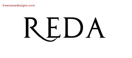 Regal Victorian Name Tattoo Designs Reda Graphic Download - Free Name ...