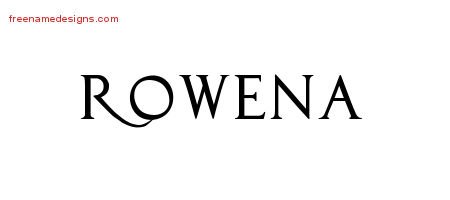 Regal Victorian Name Tattoo Designs Rowena Graphic Download - Free Name ...