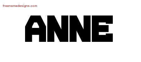 Titling Name Tattoo Designs Anne Free Printout - Free Name Designs