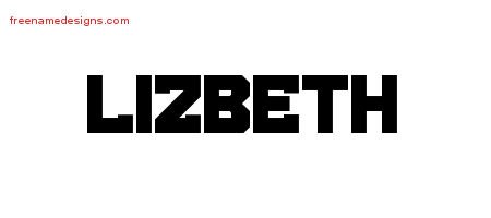 Titling Name Tattoo Designs Lizbeth Free Printout - Free Name Designs