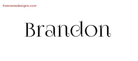 Vintage Name Tattoo Designs Brandon Free Download - Free Name Designs