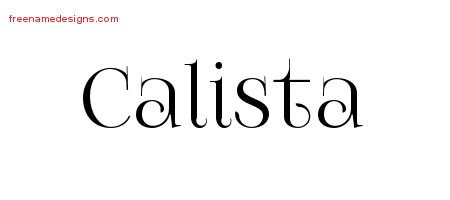 Vintage Name Tattoo Designs Calista Free Download - Free Name Designs