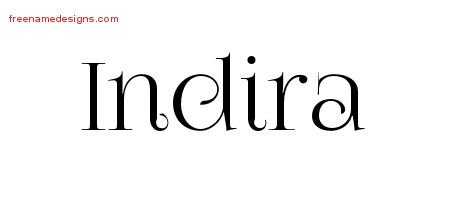 Vintage Name Tattoo Designs Indira Free Download - Free Name Designs