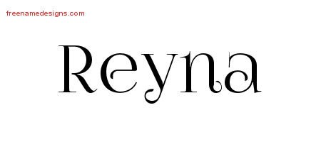 Vintage Name Tattoo Designs Reyna Free Download - Free Name Designs