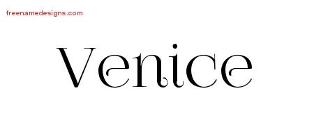 Vintage Name Tattoo Designs Venice Free Download - Free Name Designs